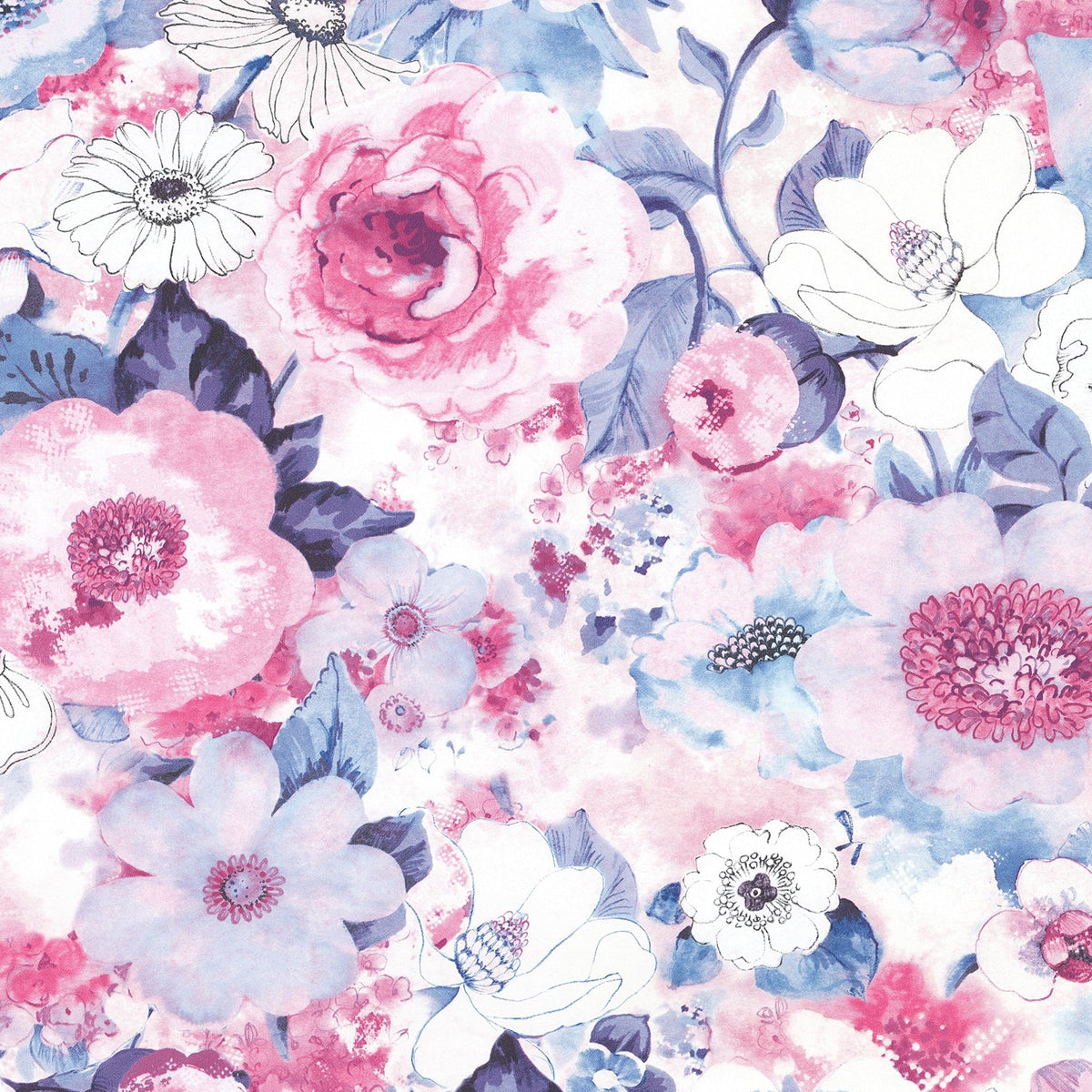 Advantage 2814-803518 Baldwin Purple Watercolor Floral Wallpaper ...