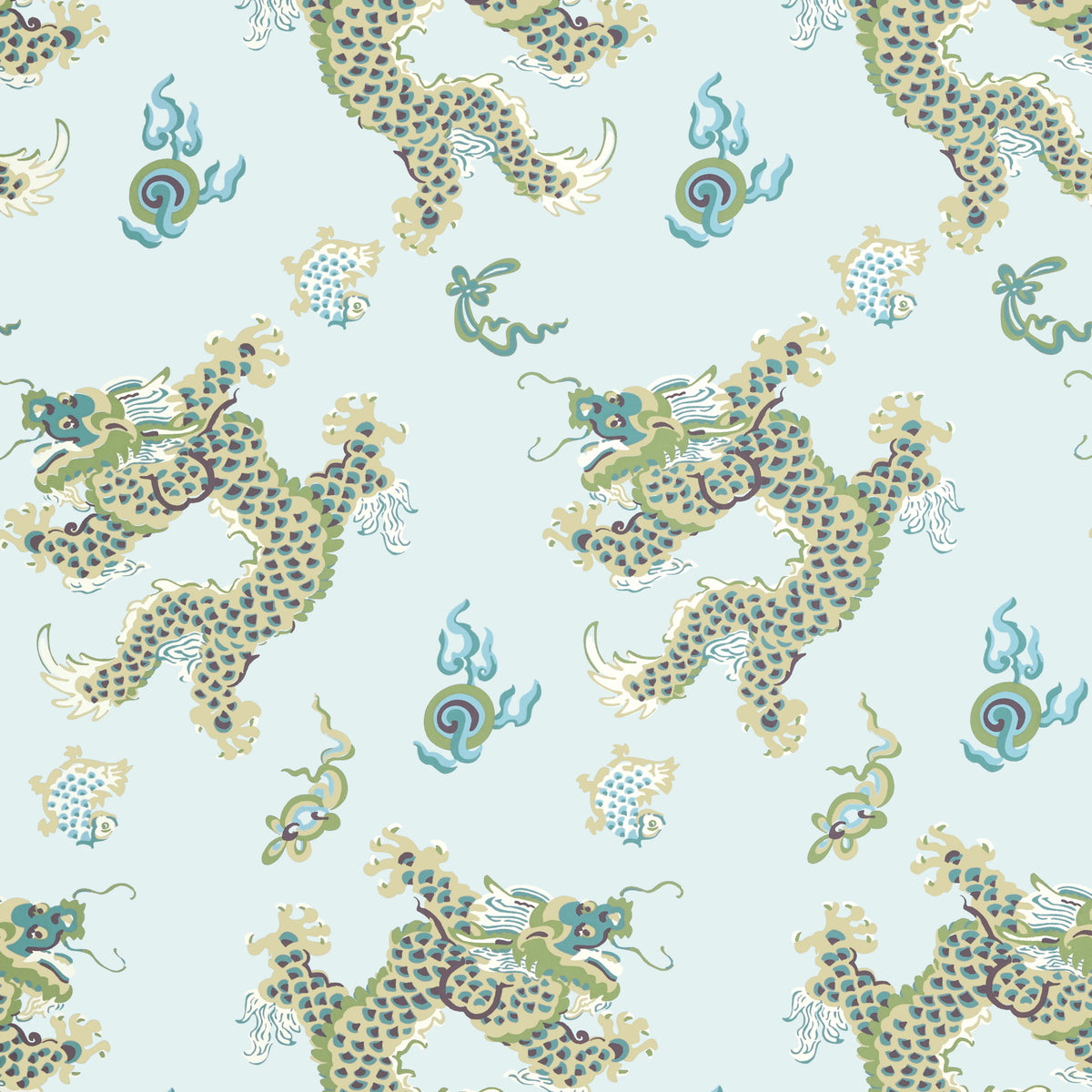Anna French AT23180 DRAGON DANCE Spa Blue Wallpaper - Eade's – Eades ...