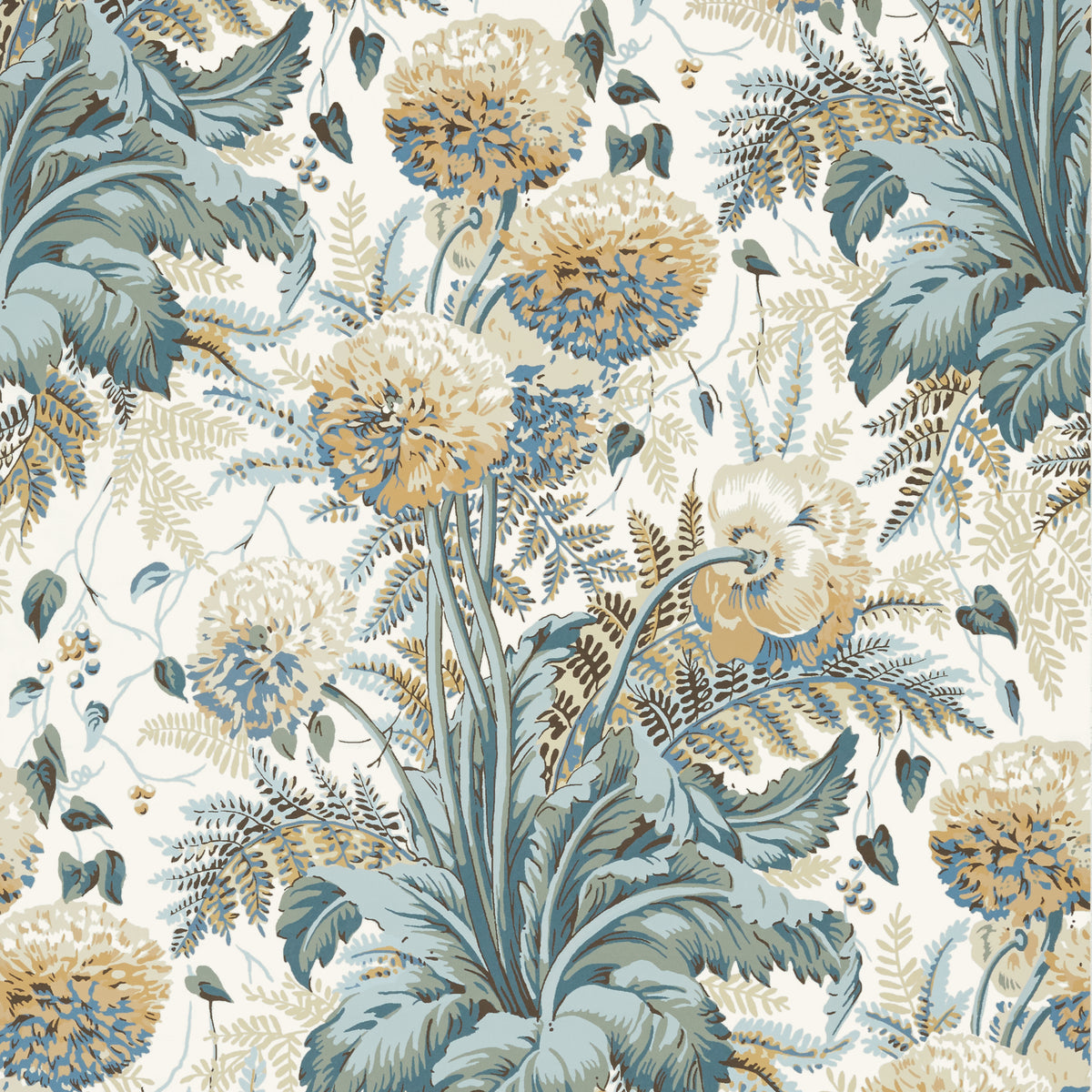 Anna French AT24539 DAHLIA Soft Gold on Cream Wallpaper - Eade's ...