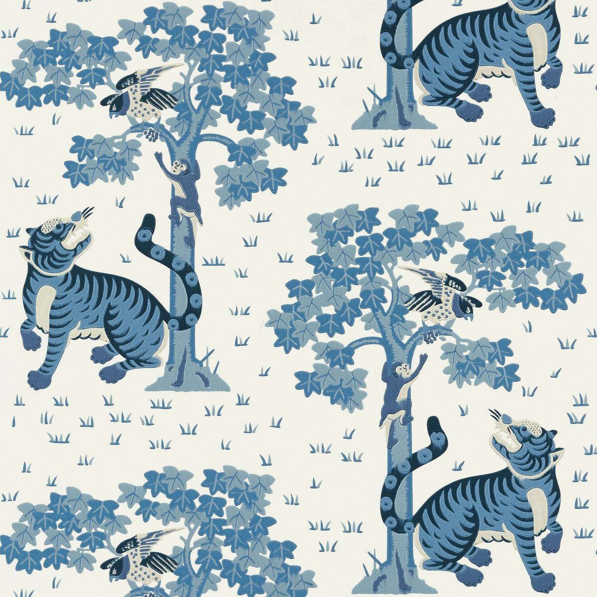 Anna French AT78780 KAHNA Blue Wallpaper - Eade's – Eades Wallpaper ...