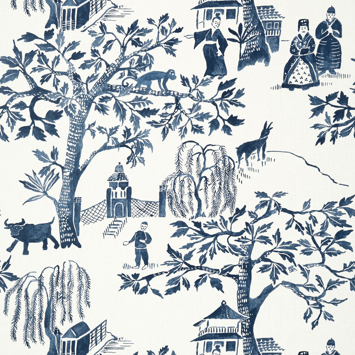 Anna French AT7915 WILLOW WOOD Navy Wallpaper - Eade's – Eades ...