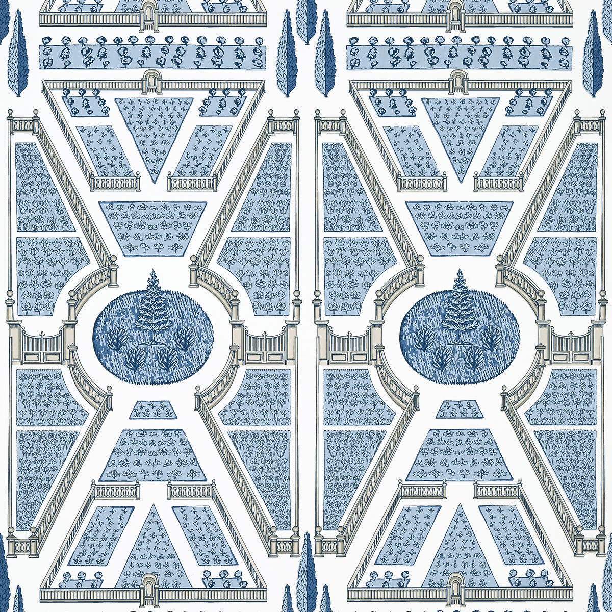 Anna French AT9600 AERIAL GARDEN Blue Wallpaper - Eade's – Eades ...