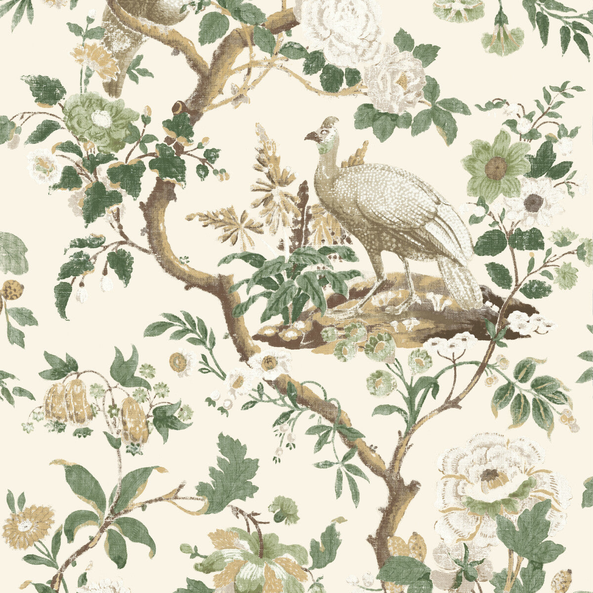 G P & J BAKER BW45096.3.0 BROUGHTON ROSE GREEN Wallpaper - Eade's ...