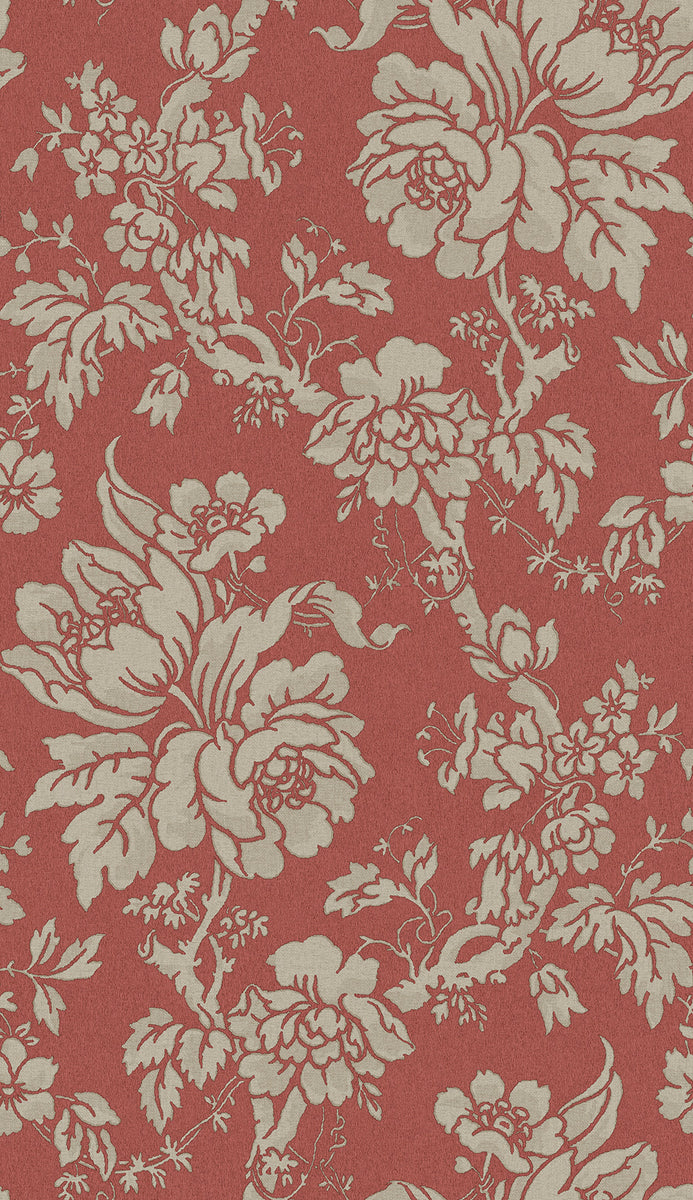 Sirpi SR24105 Yara Red Floral Wallpaper – Eades Wallpaper & Fabrics
